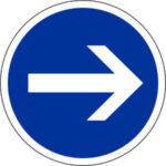 American and French road signs side-by-side