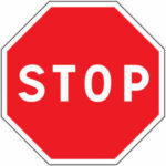 American and French road signs side-by-side