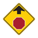 American and French road signs side-by-side